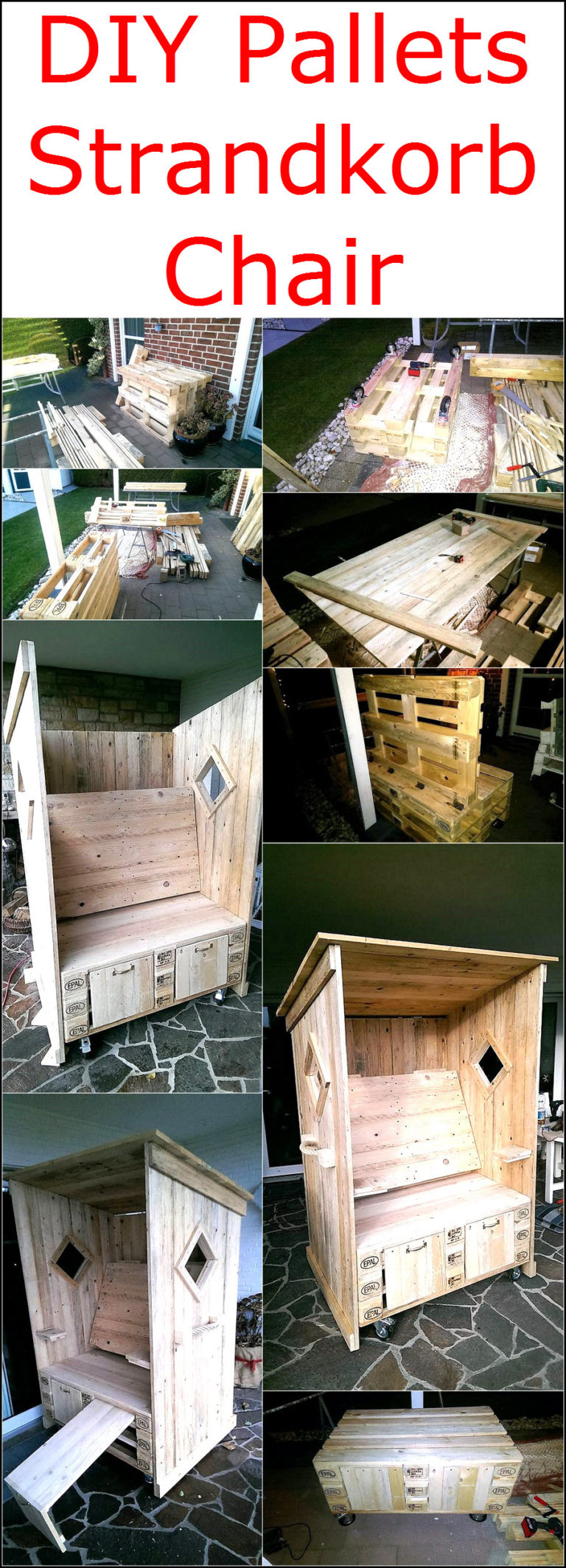 DIY Pallets Strandkorb Chair | Pallet Ideas