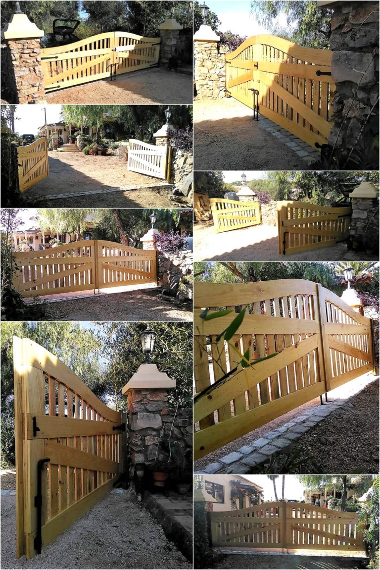 Recycled Wood Pallets Made Gate | Pallet Ideas