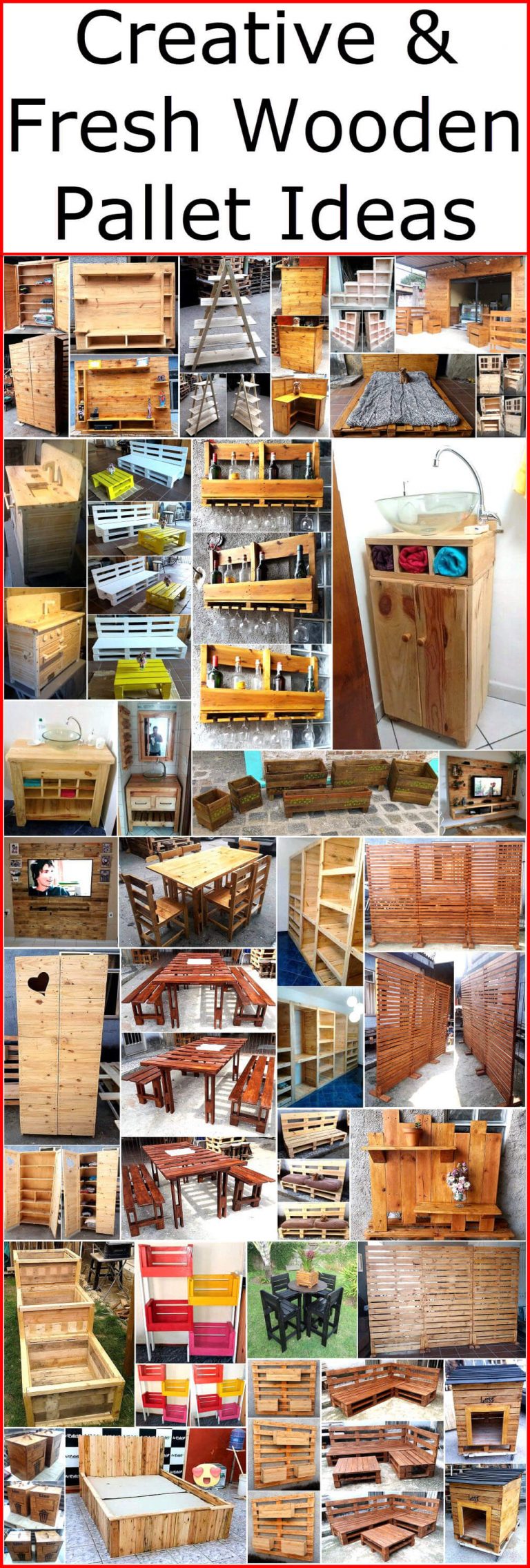 Creative & Fresh Wooden Pallet Ideas | Pallet Ideas